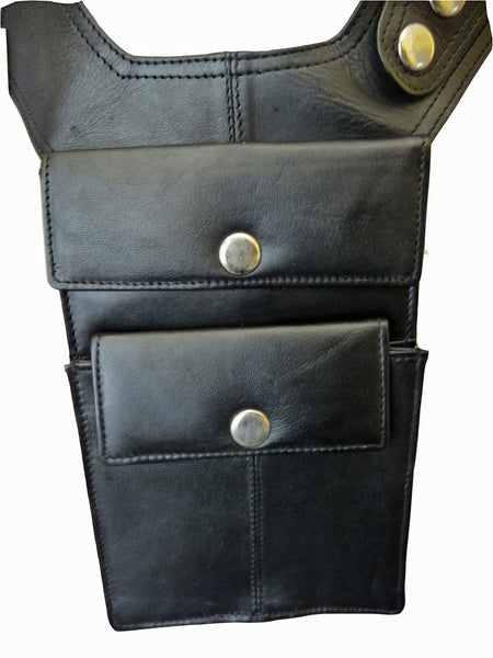 Black Leather Underarm Travel Wallet by Roamlite | 7 Bags - 7Bags